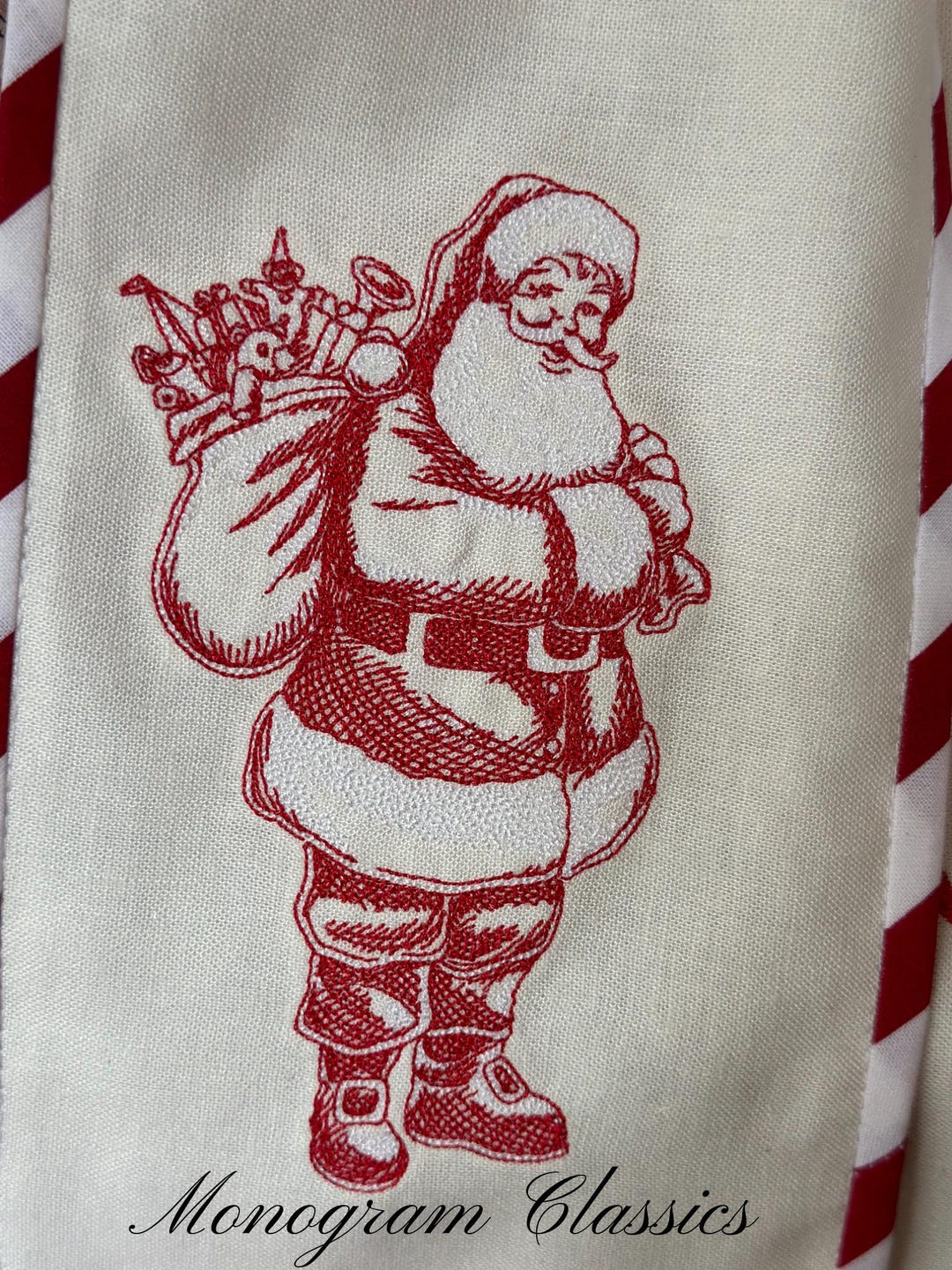 Christmas Wreath Sash, Santa Claus, Candy Canes, Merry Christmas, - Etsy