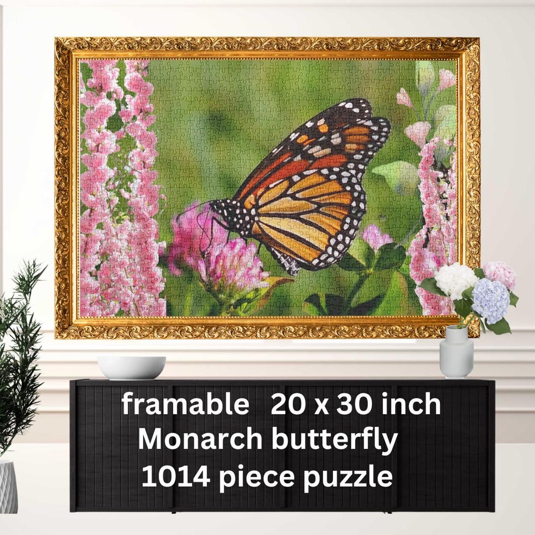 Monarch Butterfly 1014 Piece Puzzle, Unique Puzzle Gift Idea, Butterfly ...