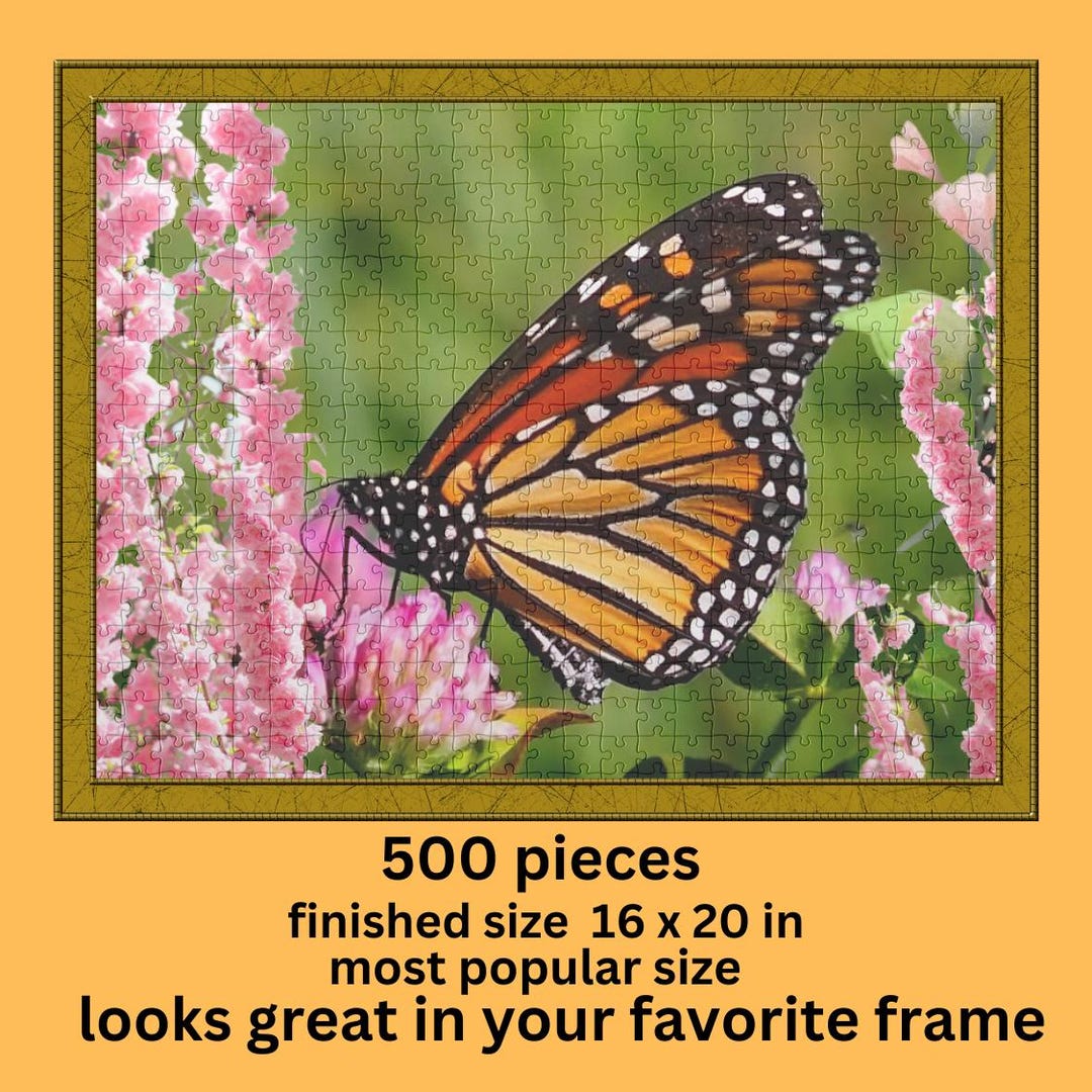 Monarch Butterfly 30-500 Piece Puzzle, Monarch Butterfly Jigsaw Puzzle ...
