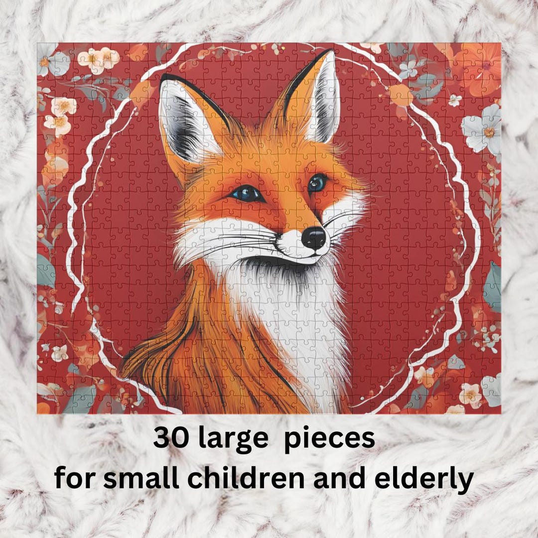 Red Fox Puzzle - Etsy