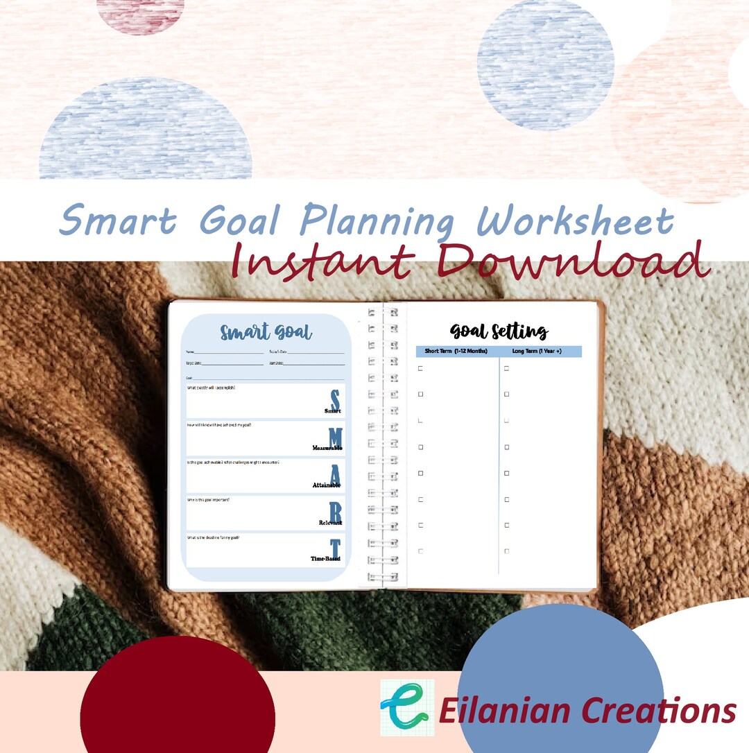 Printable Smart Goal Planning Worksheet - Etsy