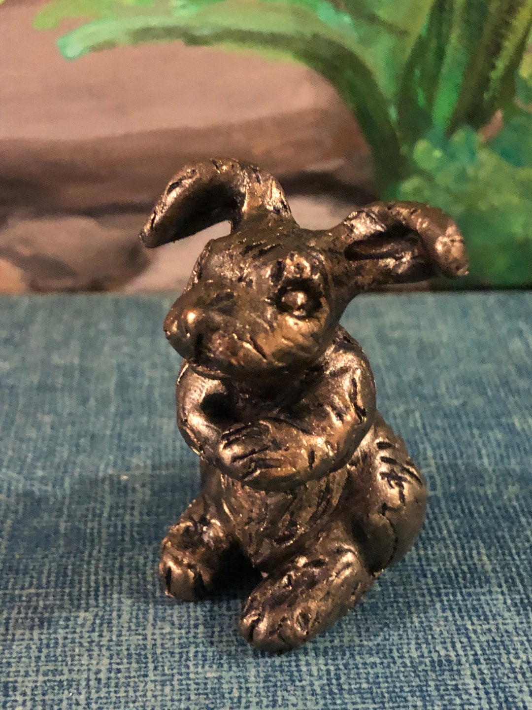 Blitz the Bunny, Small Resin Figurine Collectible, Shadowbox Figurine ...
