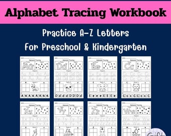 Alphabet Tracing Worksheets A to Z, Handwriting Practice Sheets for ...