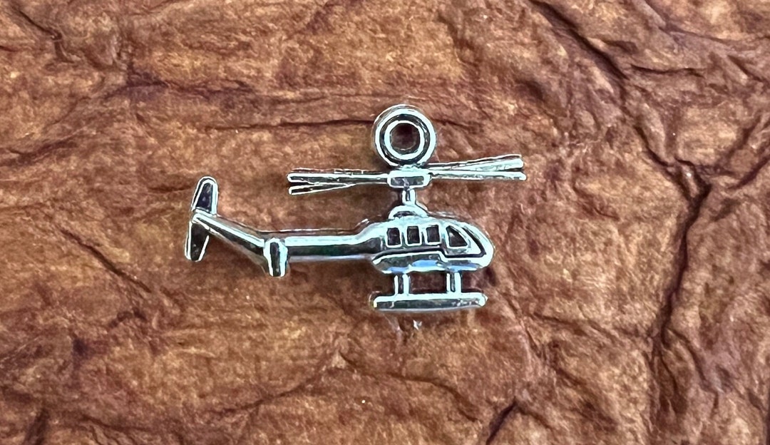 Helicopter Charm 20x12mm Silver Tone Double-sided Pbe172 - Etsy