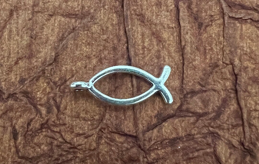Ichthys Jesus Fish Charm 20x8mm Silver Tone Pbe122 - Etsy