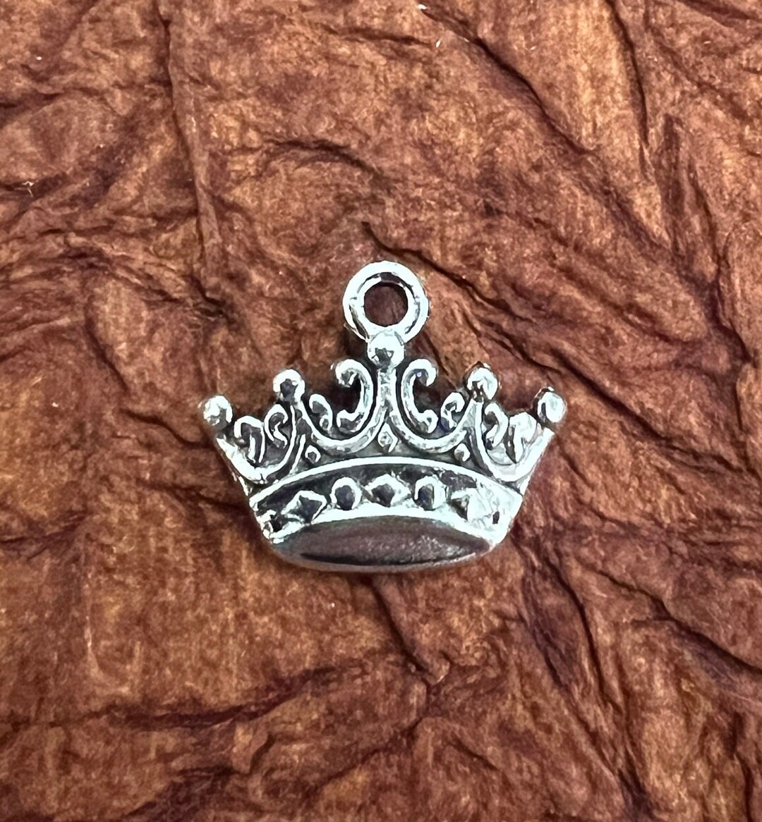 Princess Crown Charm Pendant Silver Tone 17x15mm Pbe136 - Etsy