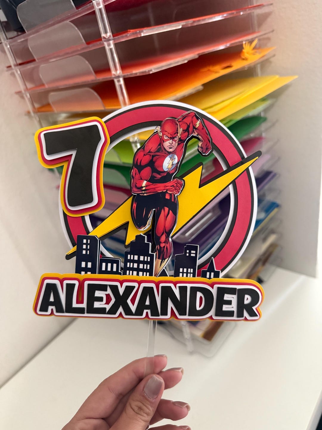 Flash Cake Topper - Etsy