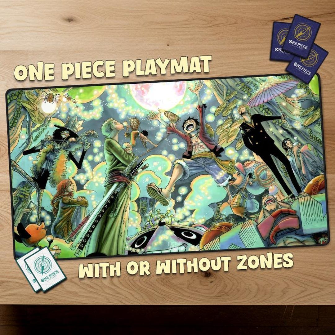 Monkey D Luffy One Piece Crew One Piece Playmat With Zones One Piece ...