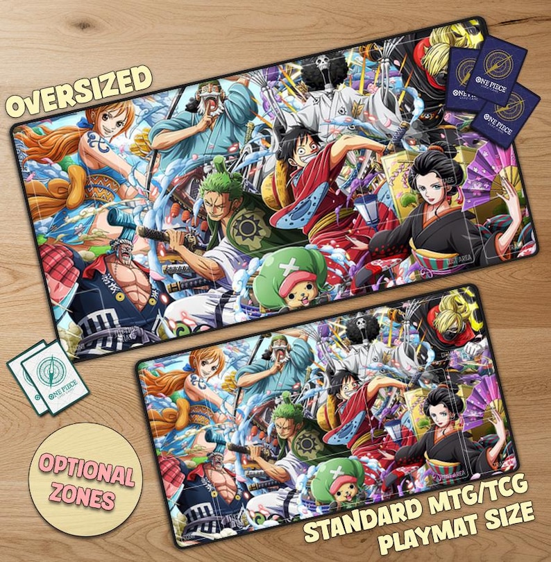 Monkey D Luffy One Piece Crew Playmat: TCG Trading Card Game Mat ...