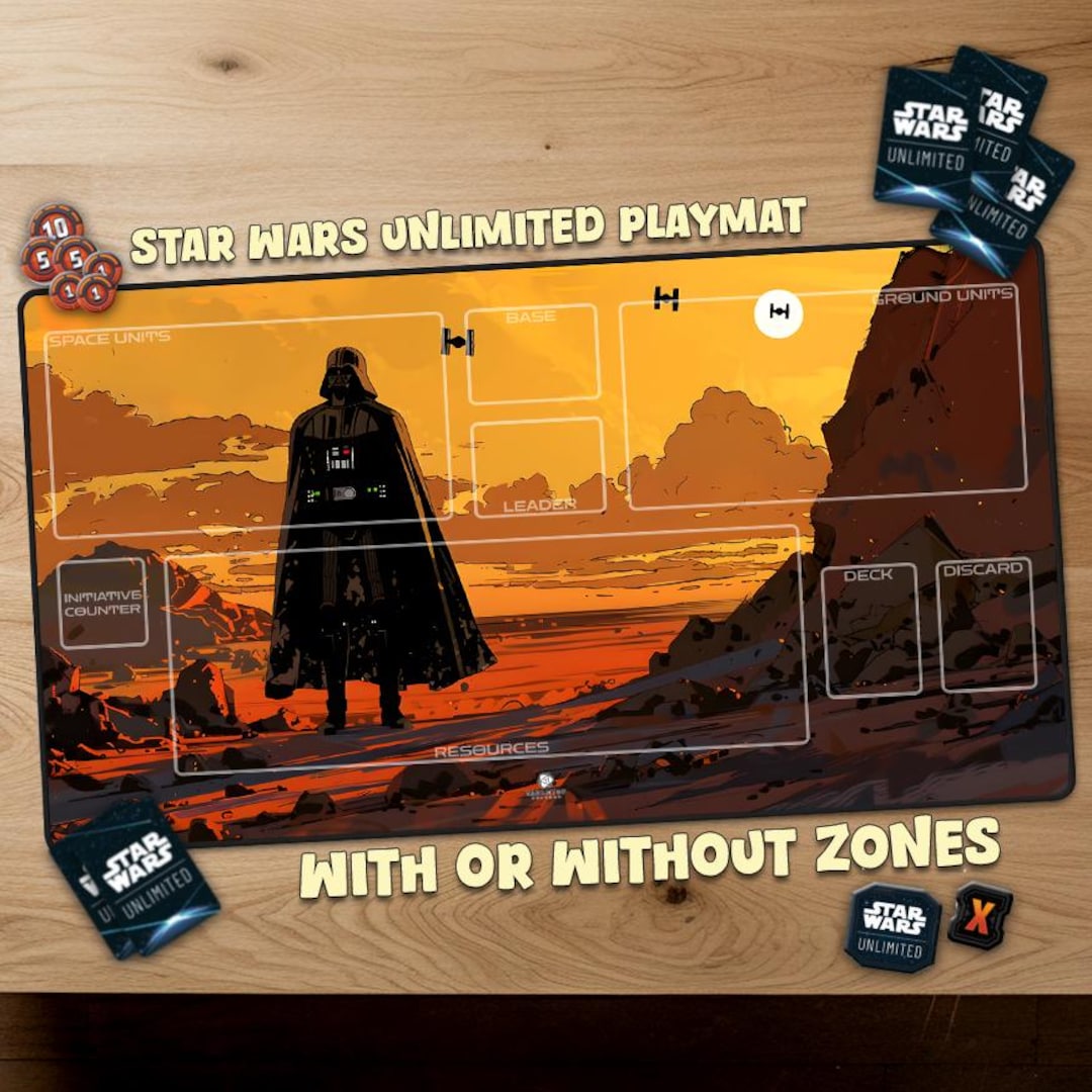 Darth Vader Star Wars Unlimited Playmat SWU Playmat With Zones Star ...