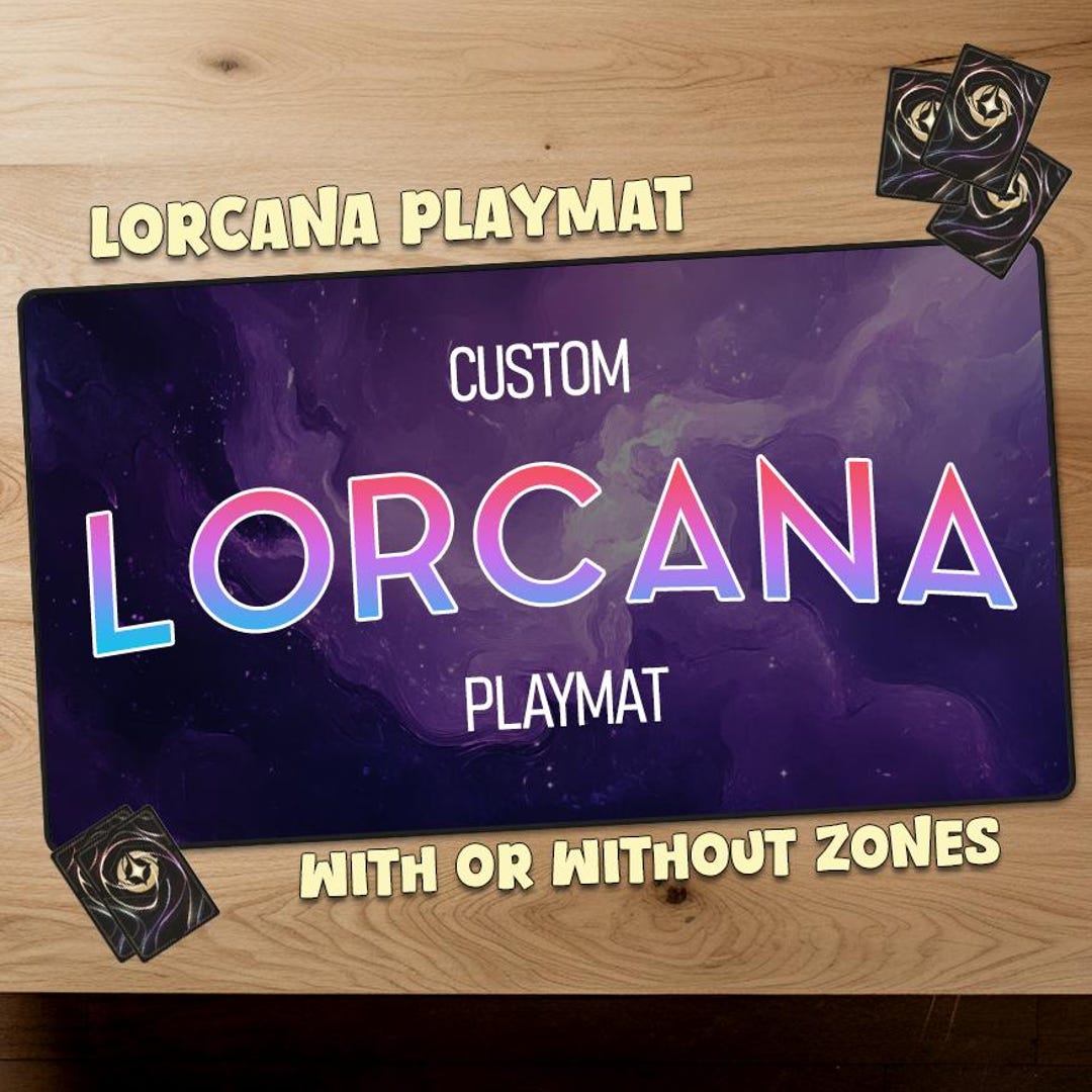 Custom Lorcana Playmat TCG Playmat With Zones Disney Lorcana Gift Play ...