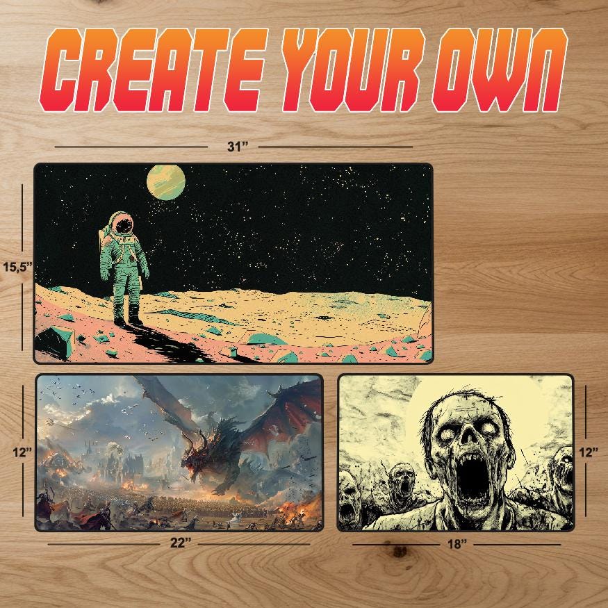 Custom Playmat Personalized TCG Playmat Custom MTG Playmat Dnd Tabletop ...