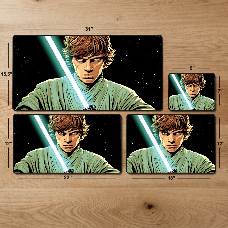 Luke Skywalker Star Wars Playmat MTG Dnd Tabletop RPG Gaming Mat Ttrpg Gift Large Desk Mat ...
