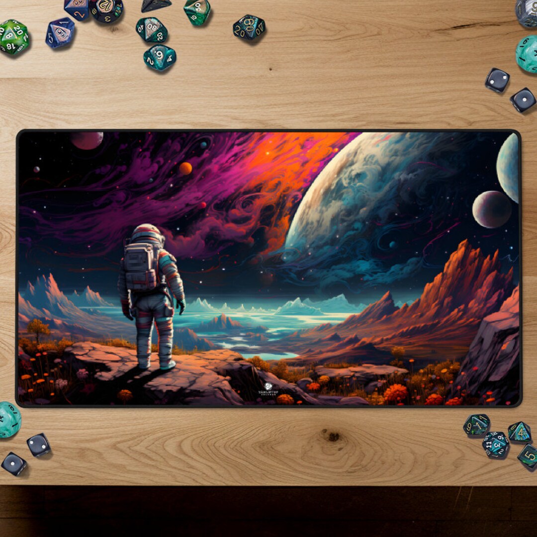 Fantasy Planet Playmat MTG Dnd Tabletop RPG Gaming Mat Ttrpg Gift Large ...