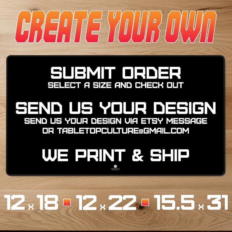 Custom Playmat Personalized TCG Playmat Custom MTG Playmat Dnd Tabletop ...