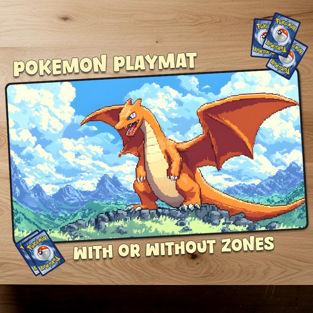 Pokemon Charizard Pokémon Playmat Pokemon Playmat With Zones Pokémon ...