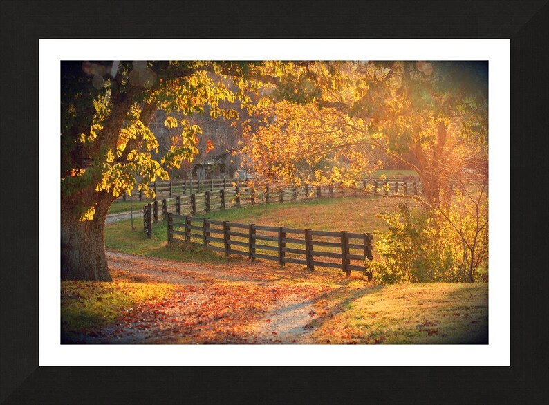Kentucky Autumn Landscape Photography: Rustic Farm Art Print - Etsy
