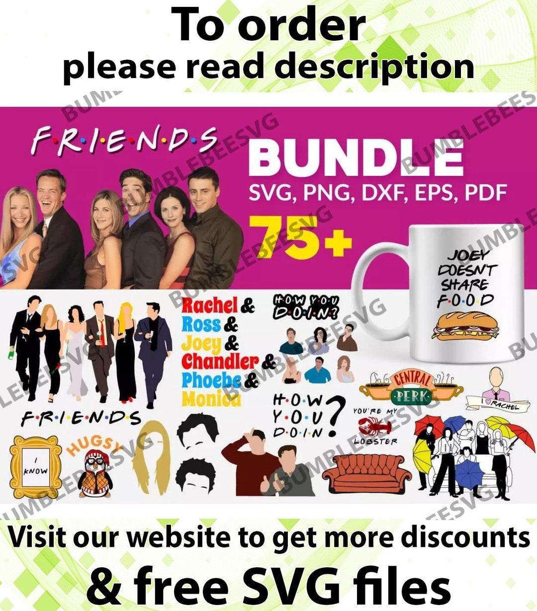 75 Friends Svg Bundle Friends Cut Files Pivot Friends Svg - Etsy