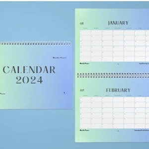 2024 Printable Calendar Digital Calendar - Etsy