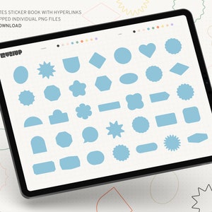 Digital Label Shapes Sticker Book: Versatile Design Elements | Digital ...