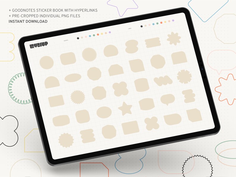 Digital Label Shapes Sticker Book: Versatile Design Elements | Digital ...