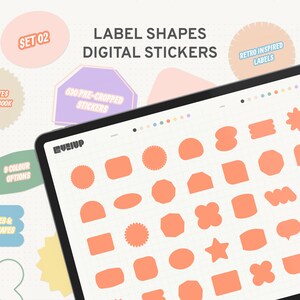 Digital Label Shapes Sticker Book: Versatile Design Elements | Digital ...