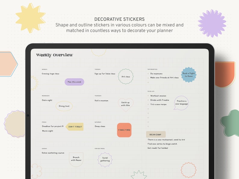 Digital Label Shapes Sticker Book: Versatile Design Elements | Digital ...