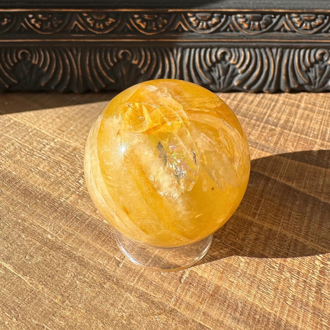 Yellow Hematoid Quartz, Yellow Quartz, Aka Golden Healer, Sphere ...