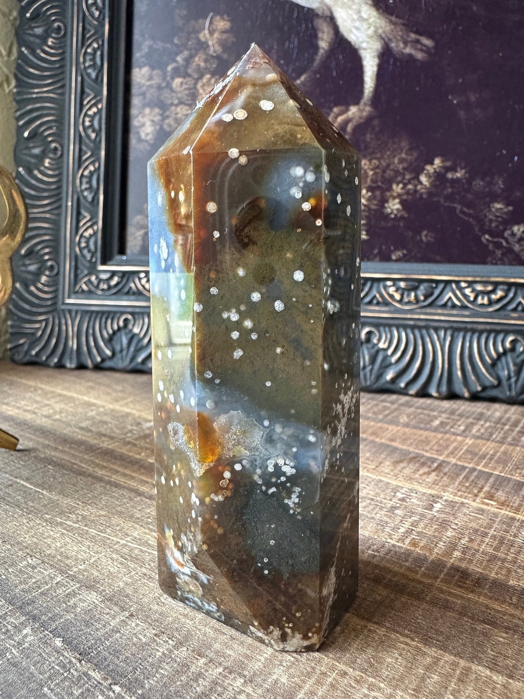 HQ Starry Sky Agate/ Chalcedony/ Agate Tower/ Rare Crystal - Etsy