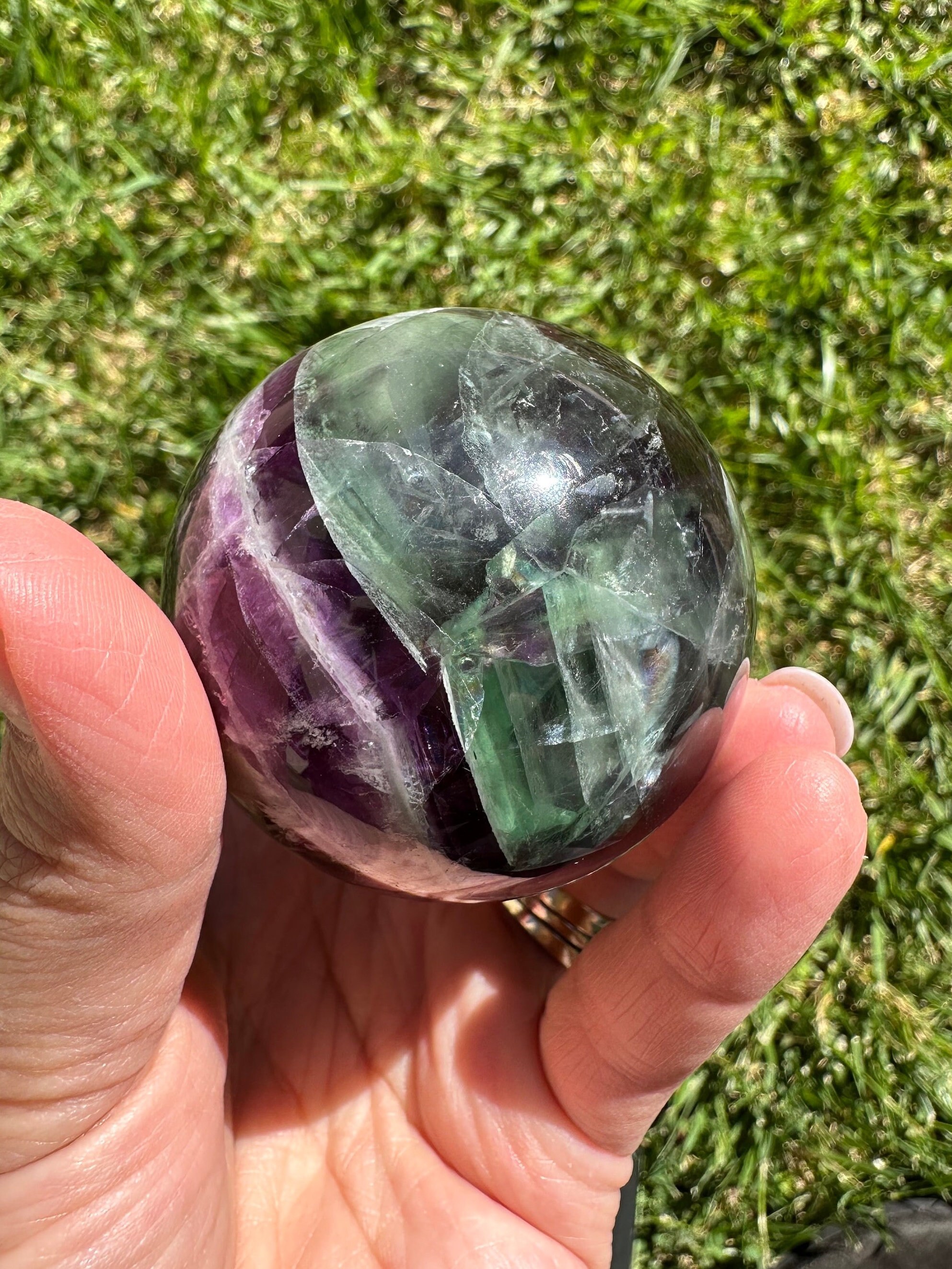 Translucent Rainbow Flourite Sphere - Etsy