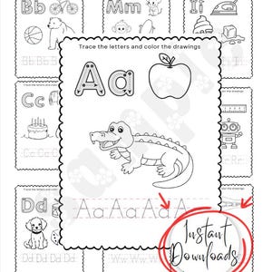 Learning Alphabet and Numbers (1-10) Bundles Preschool Worksheet ...