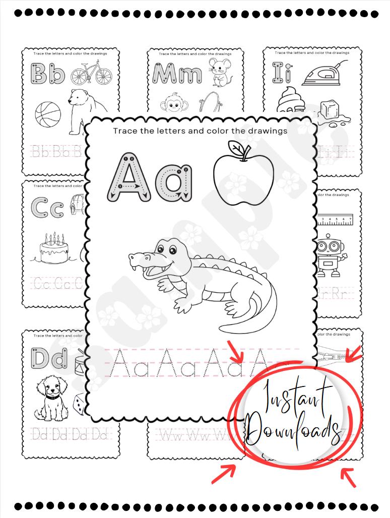 Learning Alphabet and Numbers (1-10) Bundles Preschool Worksheet ...