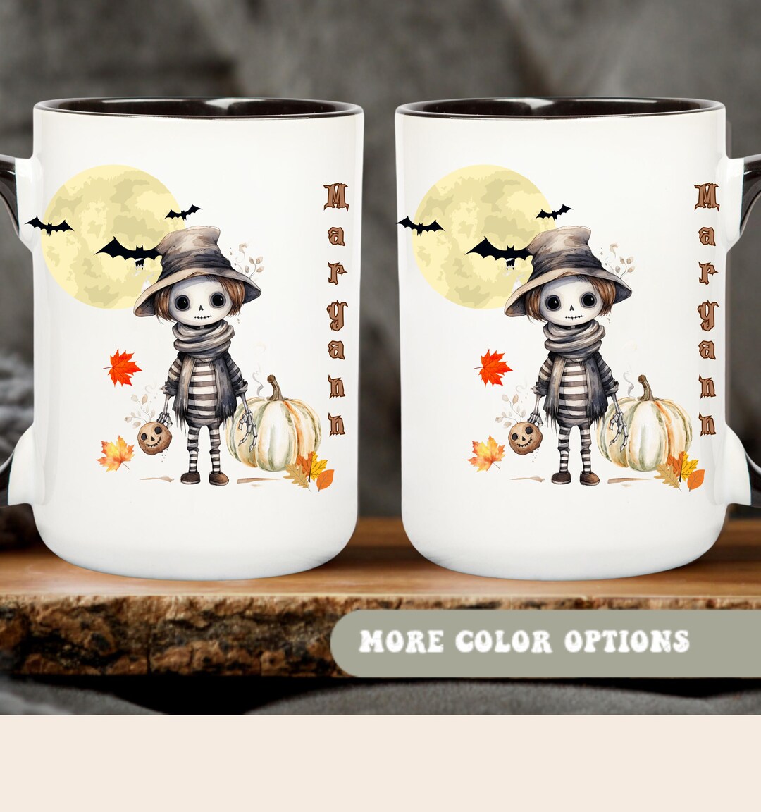 Jack Skellington Mug, Skeleton Halloween Mug, Spooky Halloween Mug ...