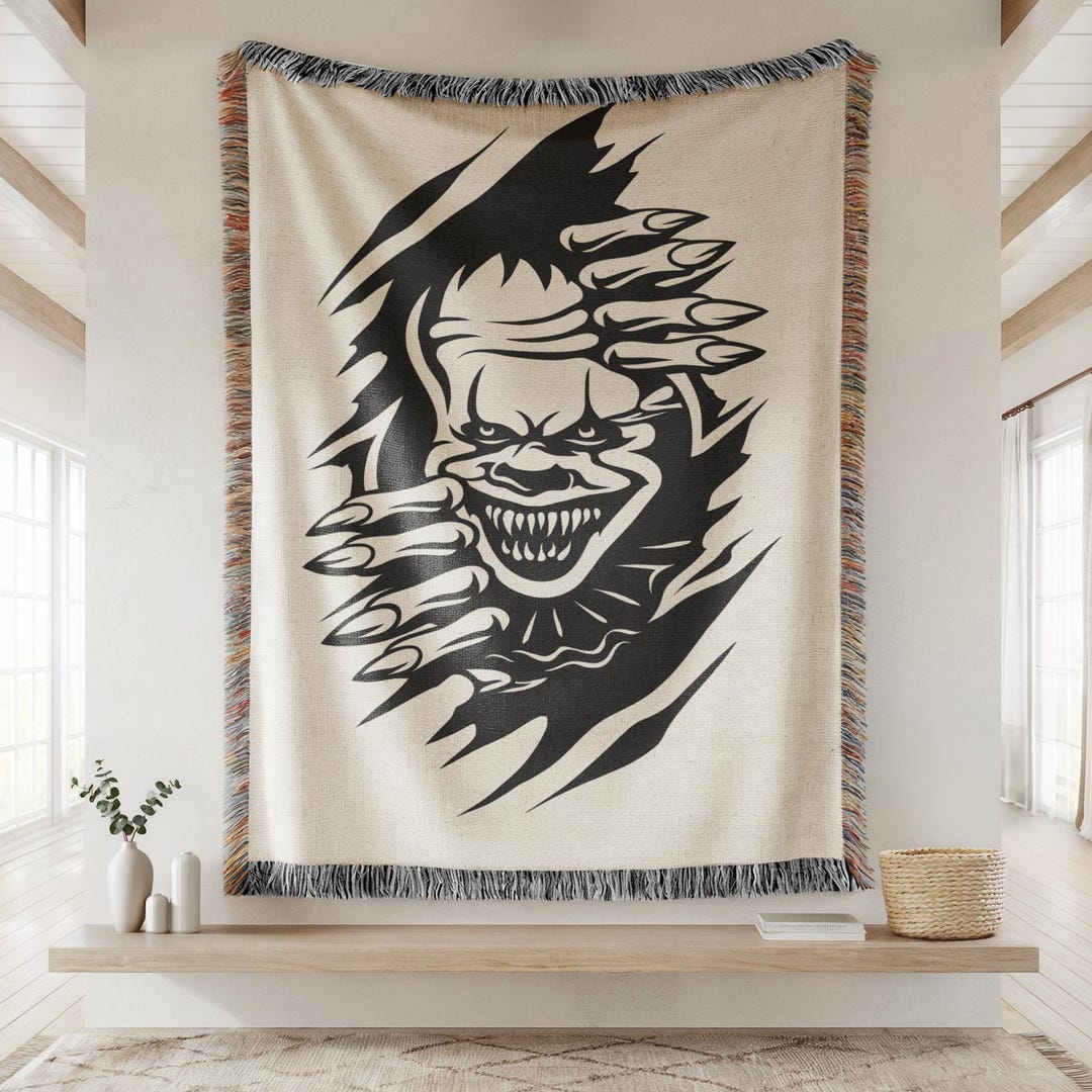 Personalized Horror Movie Blanket,scary Clown Halloween Blanket,custom ...