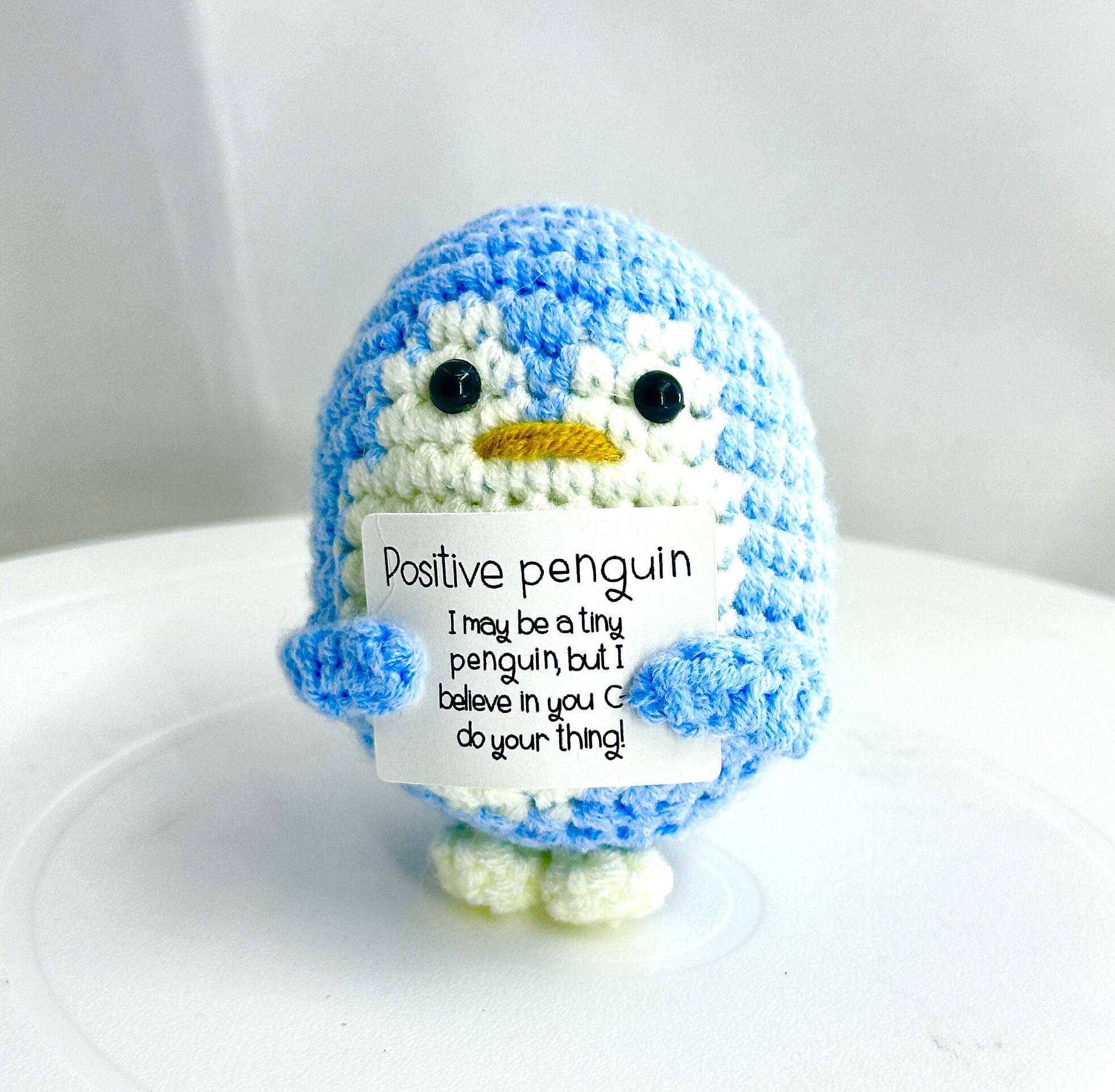 Motivational Gift TOYMIS Positive Penguin Crochet Doll - Sunflower ...