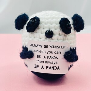 Handmade Crochet Be A Panda, Motivational Gift, Unique Gift, Pocket ...