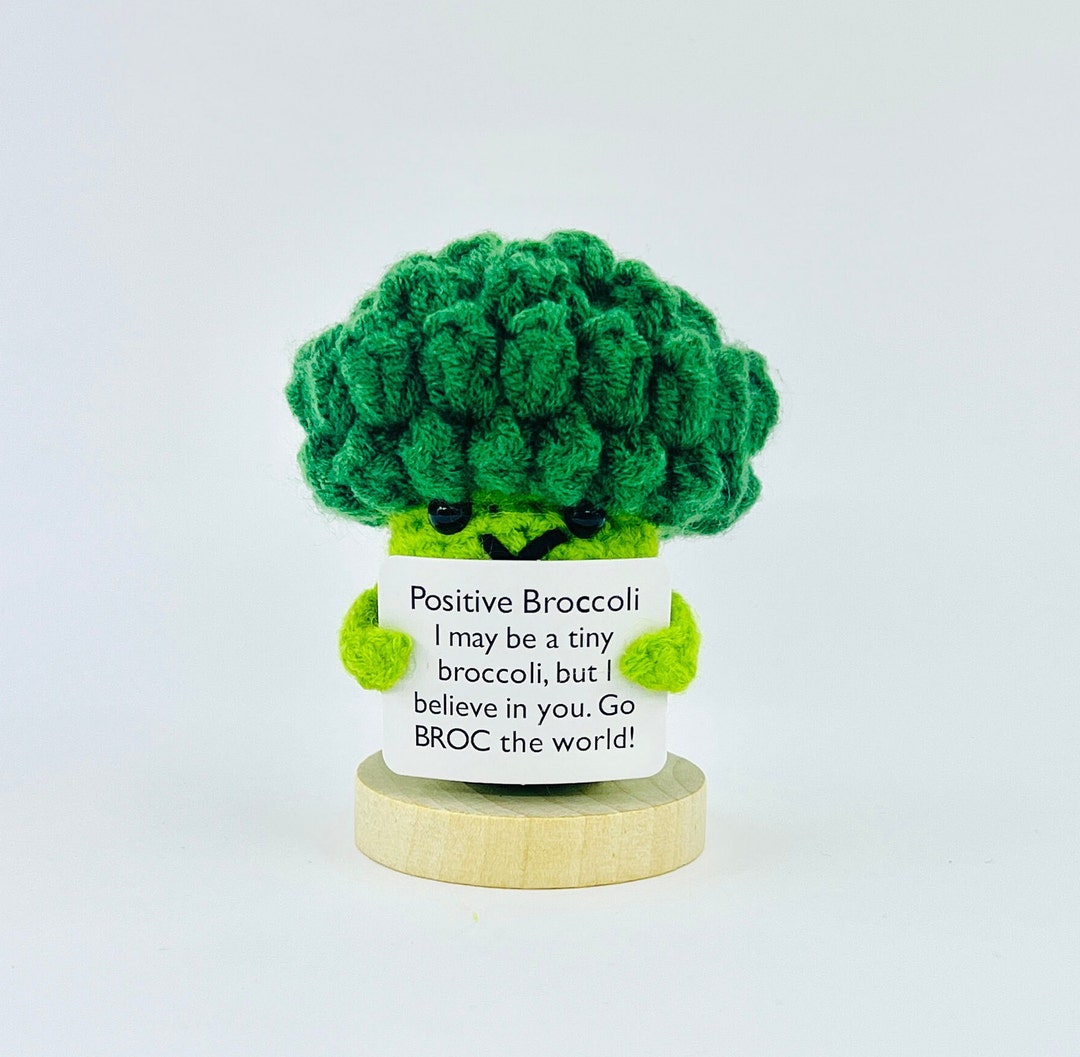 Handmade Pocket Hug Crochet Positive Broccoli,motivational Gift,unique ...
