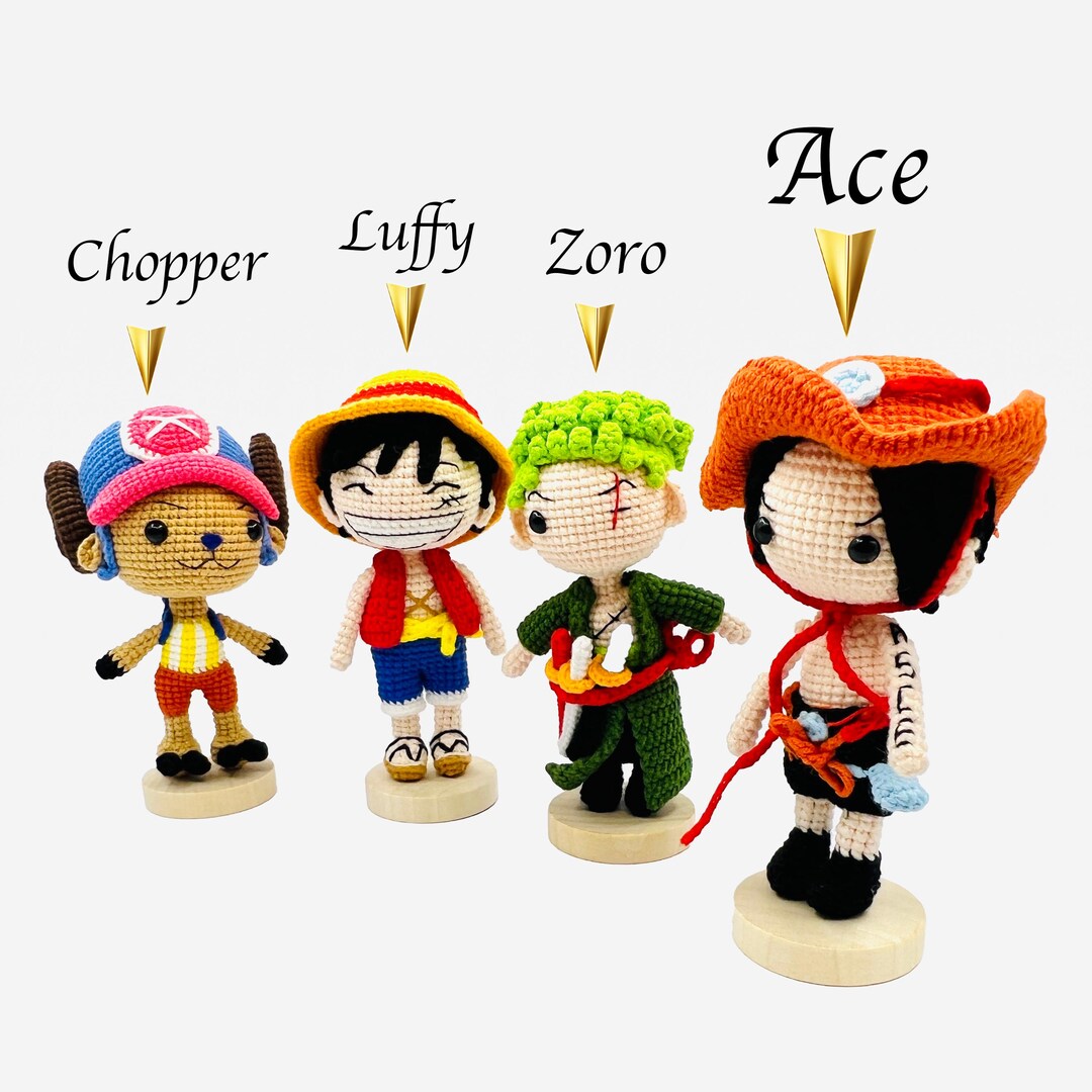 Crochet Luffyzoro Ace Chopper , Finished Item,one Piece Amigurumi Plush ...
