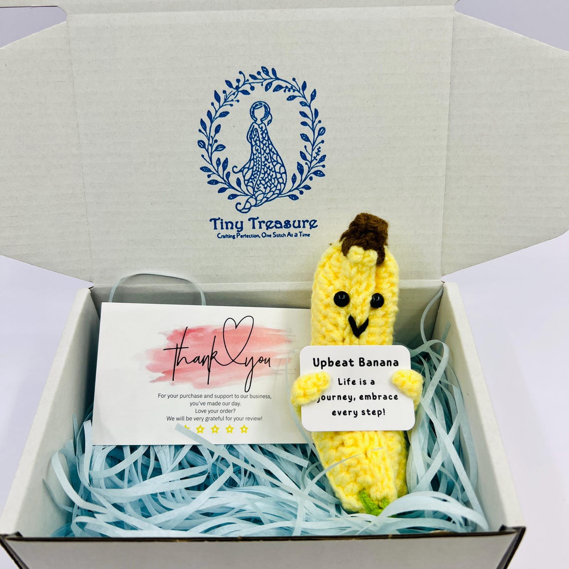 Handmade Crochet Positive Banana Plush Upbeat Banana Decor Customisable ...