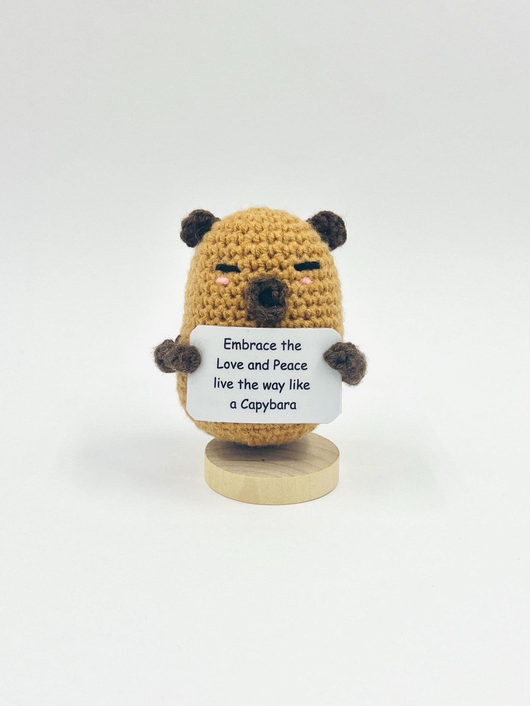 Handmade Crochet Capybara Plush–emotional Support Animal,cute Desk ...