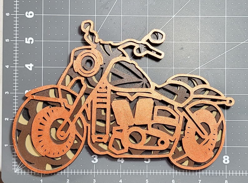 Multi Layer Laser Cut Motorcycle - Etsy