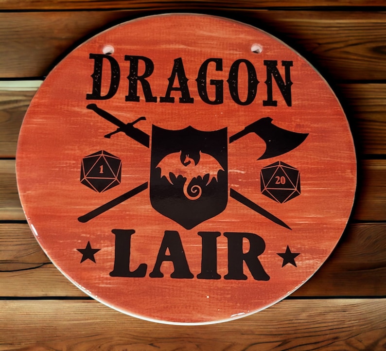 Ceramic Dragon Lair Sign - Etsy
