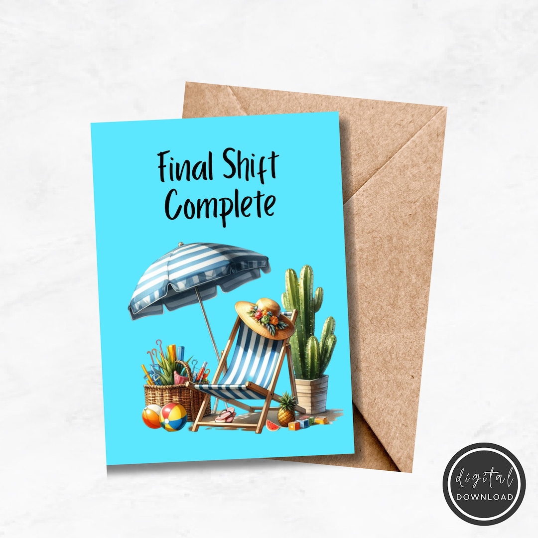 Police Retirement Card Printable, Last Shift Complete Retirement Card ...