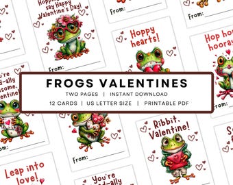 Toad Valentine's Day Card | Editable Cards for Kid's Classroom Exchange ...