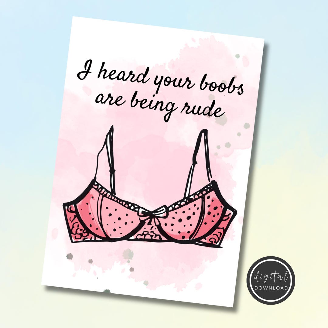 Funny Breast Cancer Support Printable Card for Woman - Etsy