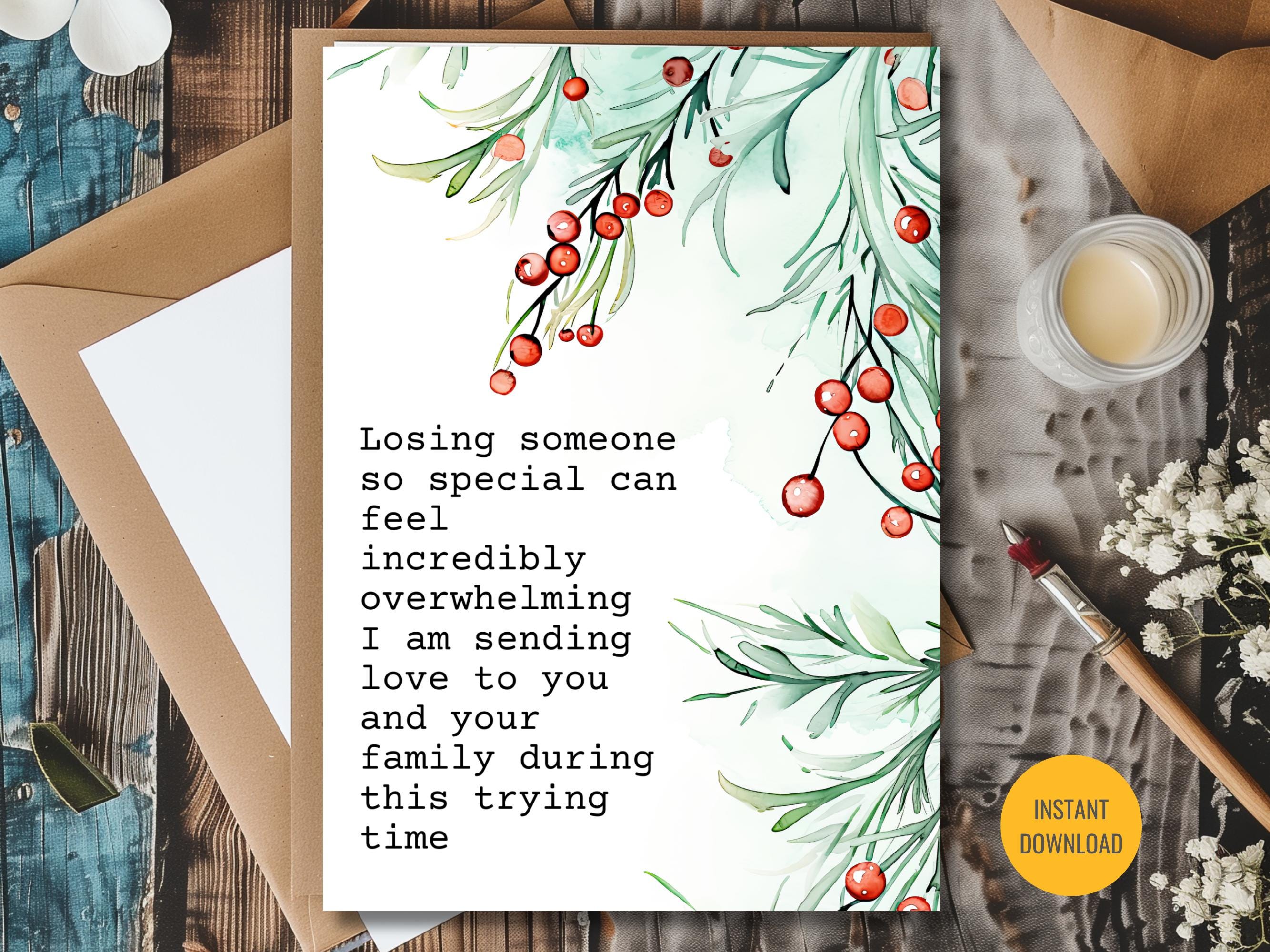 Christmas Sympathy Card Instant Download Card to Print Printable ...
