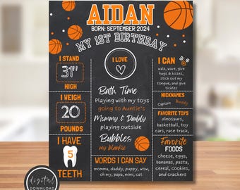 Basketball Birthday Board - Etsy