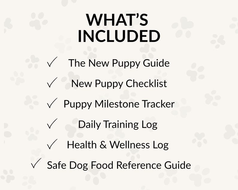 New Puppy Starter Kit, Printable Guide and Checklists | Potty Training ...