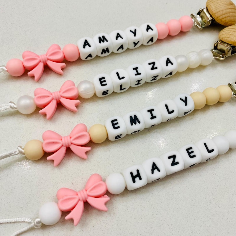Bow Pacifier Clip Custom - Etsy
