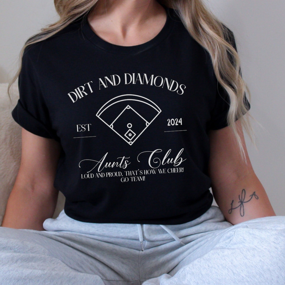 Baseball Aunt Dirt and Diamonds Club Shirt, Trendy Baseball Aunt Gift ...
